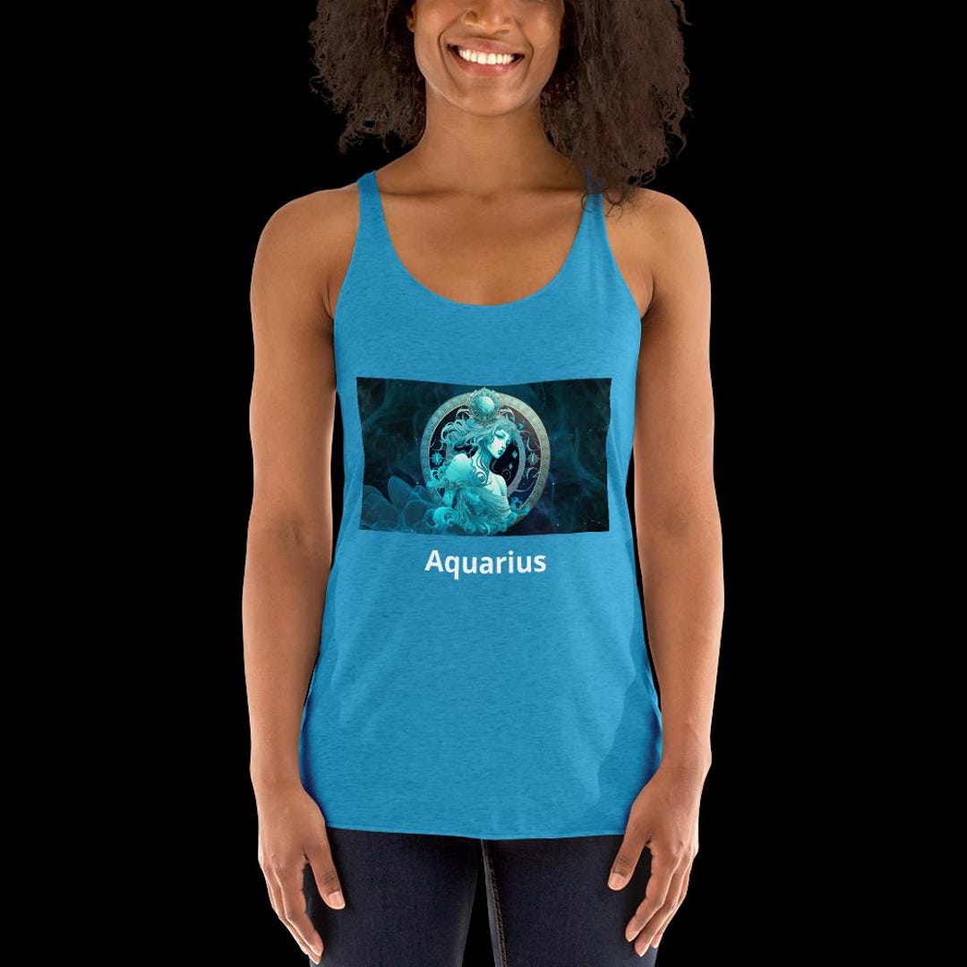 Gift Aquarius Zodiac Racerback Tank Top - Etsy