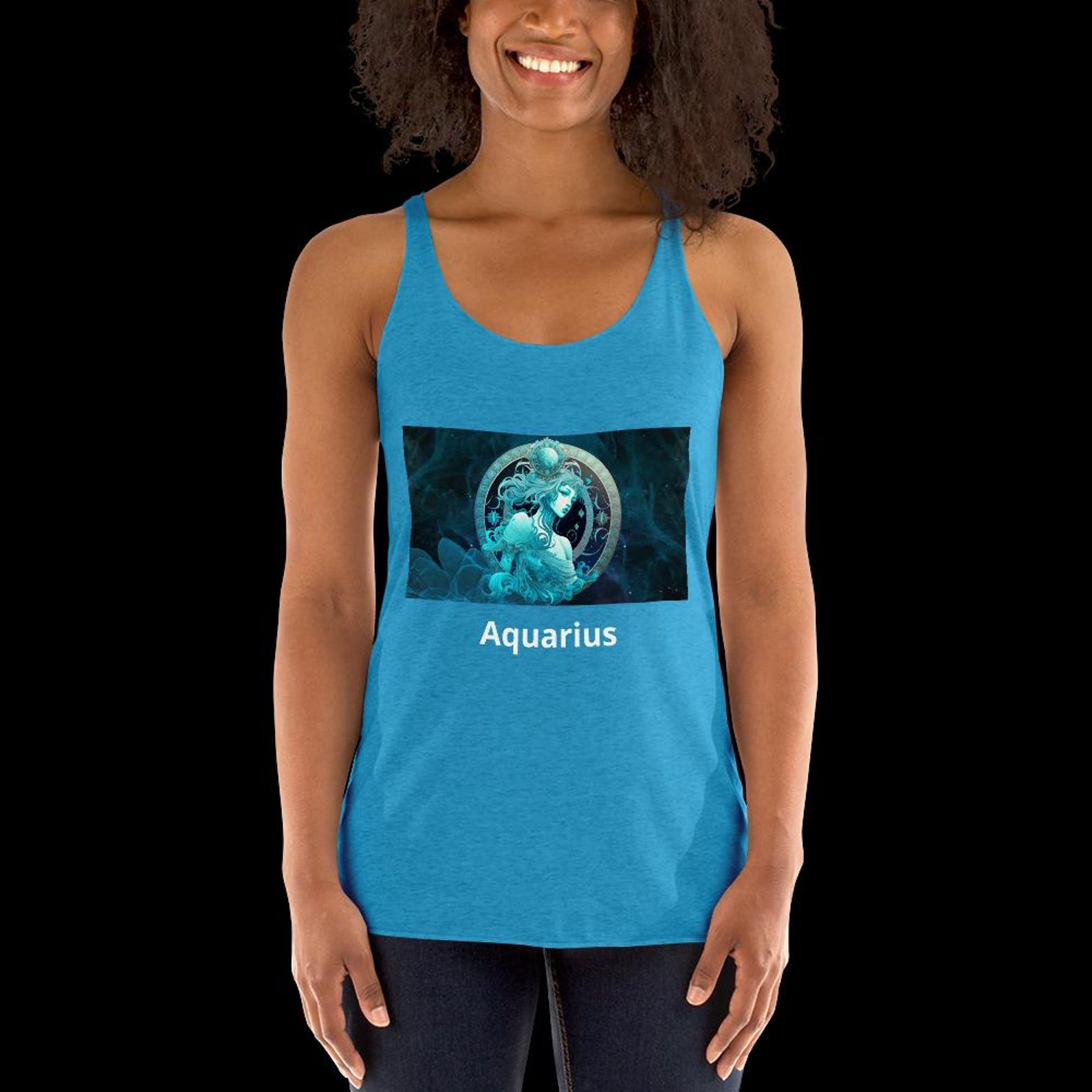 Gift Aquarius Zodiac Racerback Tank Top - Etsy