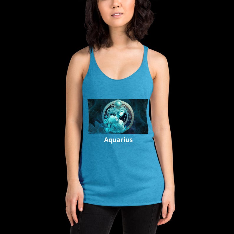 Gift Aquarius Zodiac Racerback Tank Top - Etsy