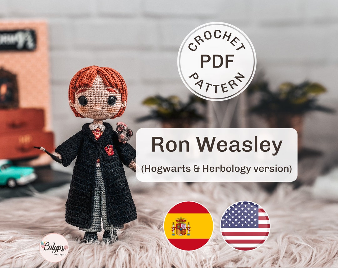 Patrón Ronald W, el mago pelirrojo en amigurumi / Patrón en PDF ...