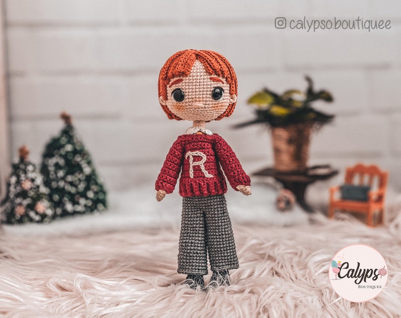 Patrón Ronald W, el mago pelirrojo en amigurumi / Patrón en PDF ...