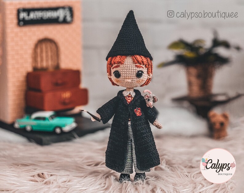 Patrón Ronald W, el mago pelirrojo en amigurumi / Patrón en PDF ...