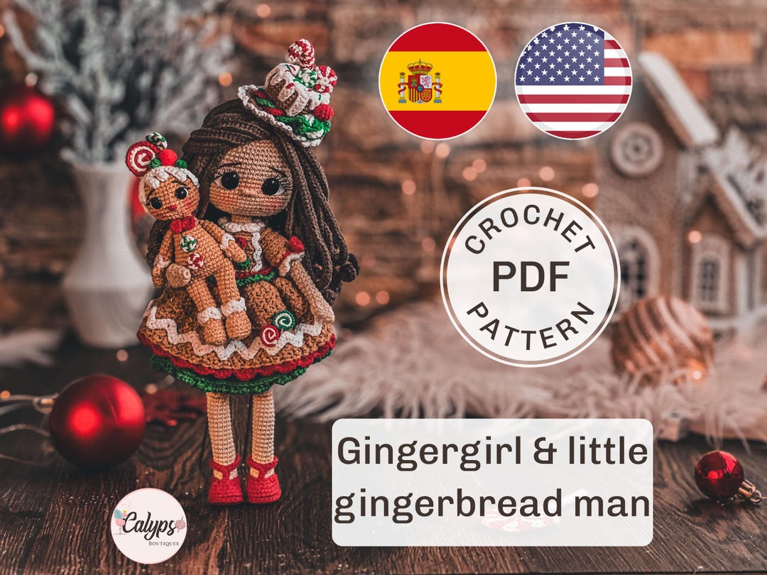 Gingerbread Doll Amigurumi Pattern / Ginger and Gingy Pdf Pattern ...