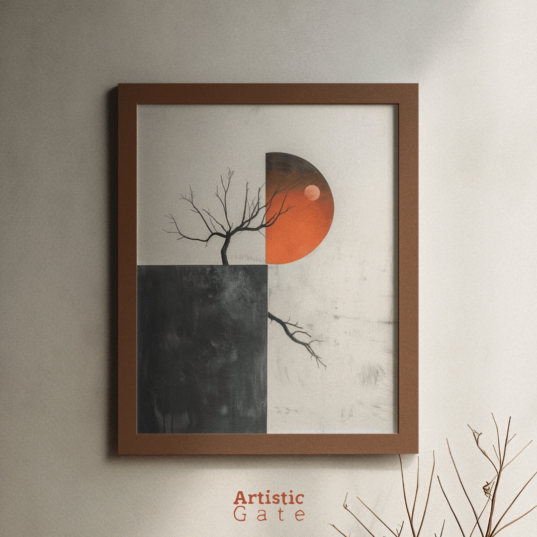 Framed Printed Artwork Modern Abstract Printed Art Framed Art Gift High ...
