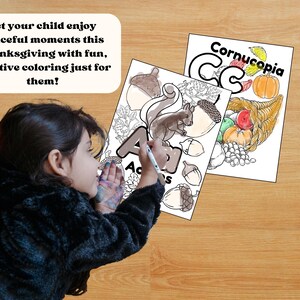 Thanksgiving A-Z Coloring Pages: Printable Alphabet Activity (digital ...