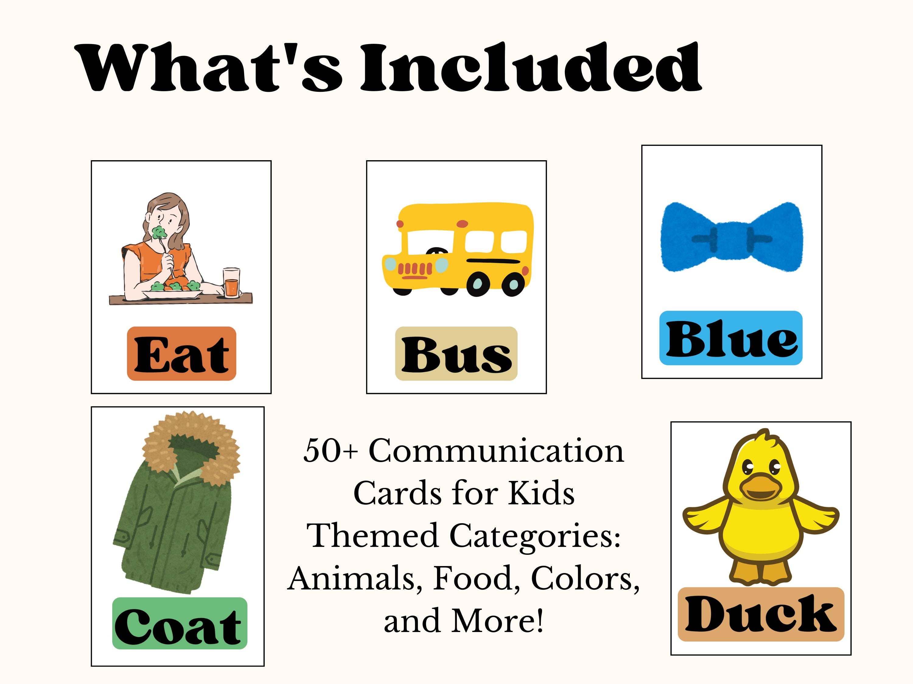 Printable Communication Flashcards for Kids: ESL, Speech Therapy ...