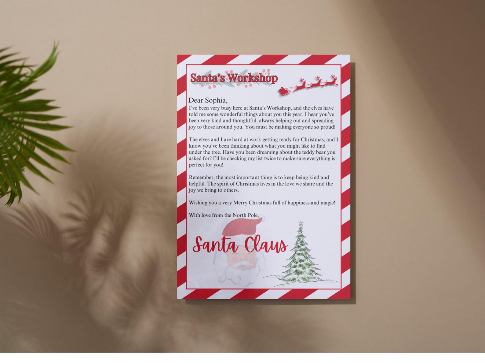 Personalized Letter From Santa Template, Editable Santa Letter, Digital ...