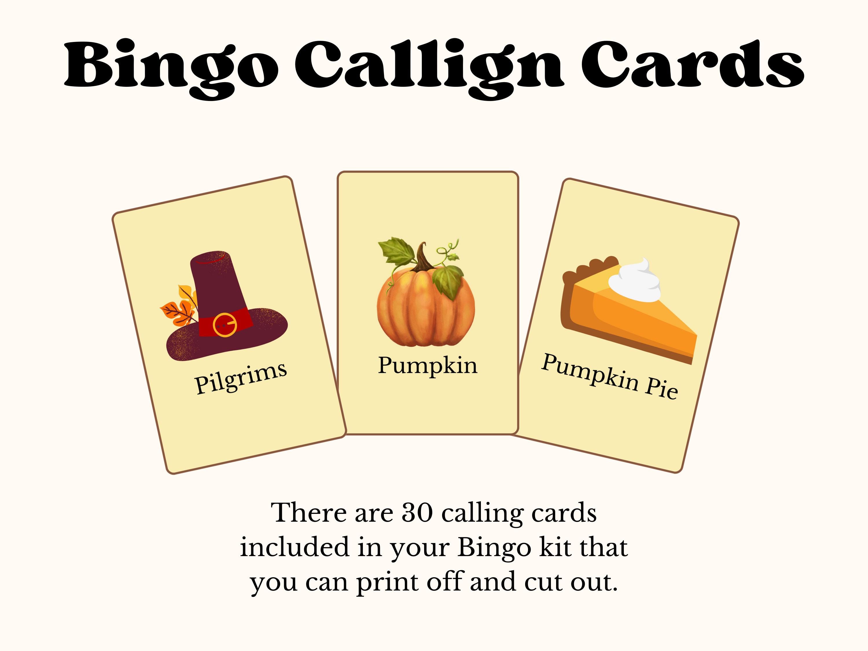 Thanksgiving Bingo Game, Digital Download for Family, Friendsgiving ...