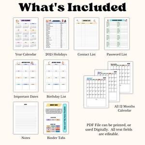 Family Home Planner 2025, Printable & Editable Digital Planner, Monthly ...