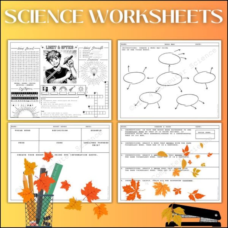 Science Physics STEM Club Worksheets PDF Bundle | Printable Activities ...