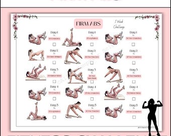 Toned Abs Workout Plan | 1-week Lower Body Challenge PDF | At-home Fitness for Women | Toning ...