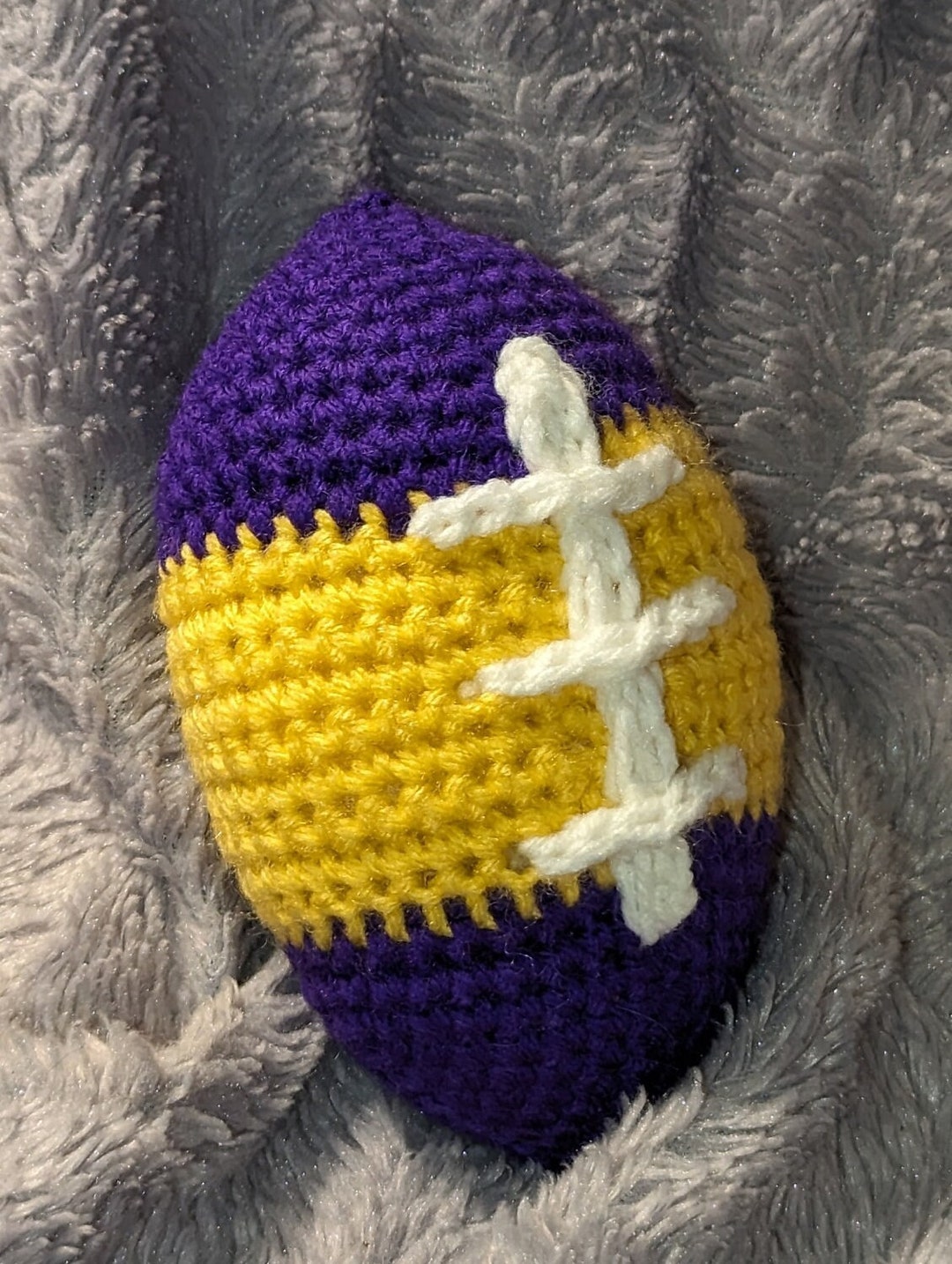 Crocheted Football LSU Colors - Etsy
