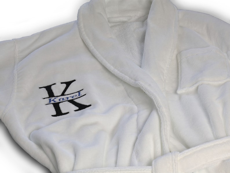 Personalized Unisex Terry Velvet Cotton Luxury Robe, Custom Gift for ...