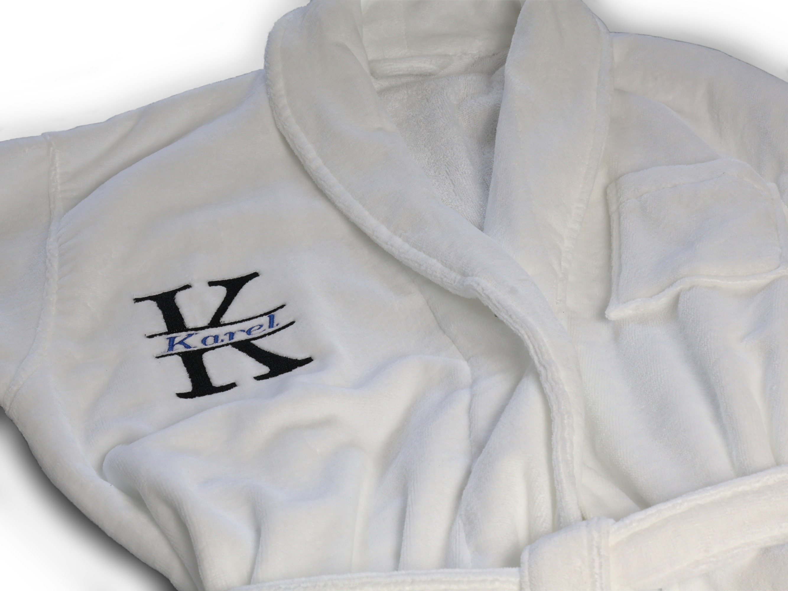 Personalized Unisex Terry Velvet Cotton Luxury Robe, Custom Gift for ...
