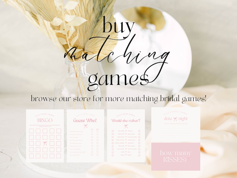 Guess Who Bridal Shower Game – Minimalist Canva Template (digital ...
