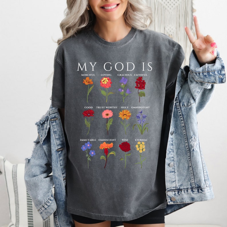 Christian Shirt, Attributes of God Shirt, Faith Gift Friend, Religious ...