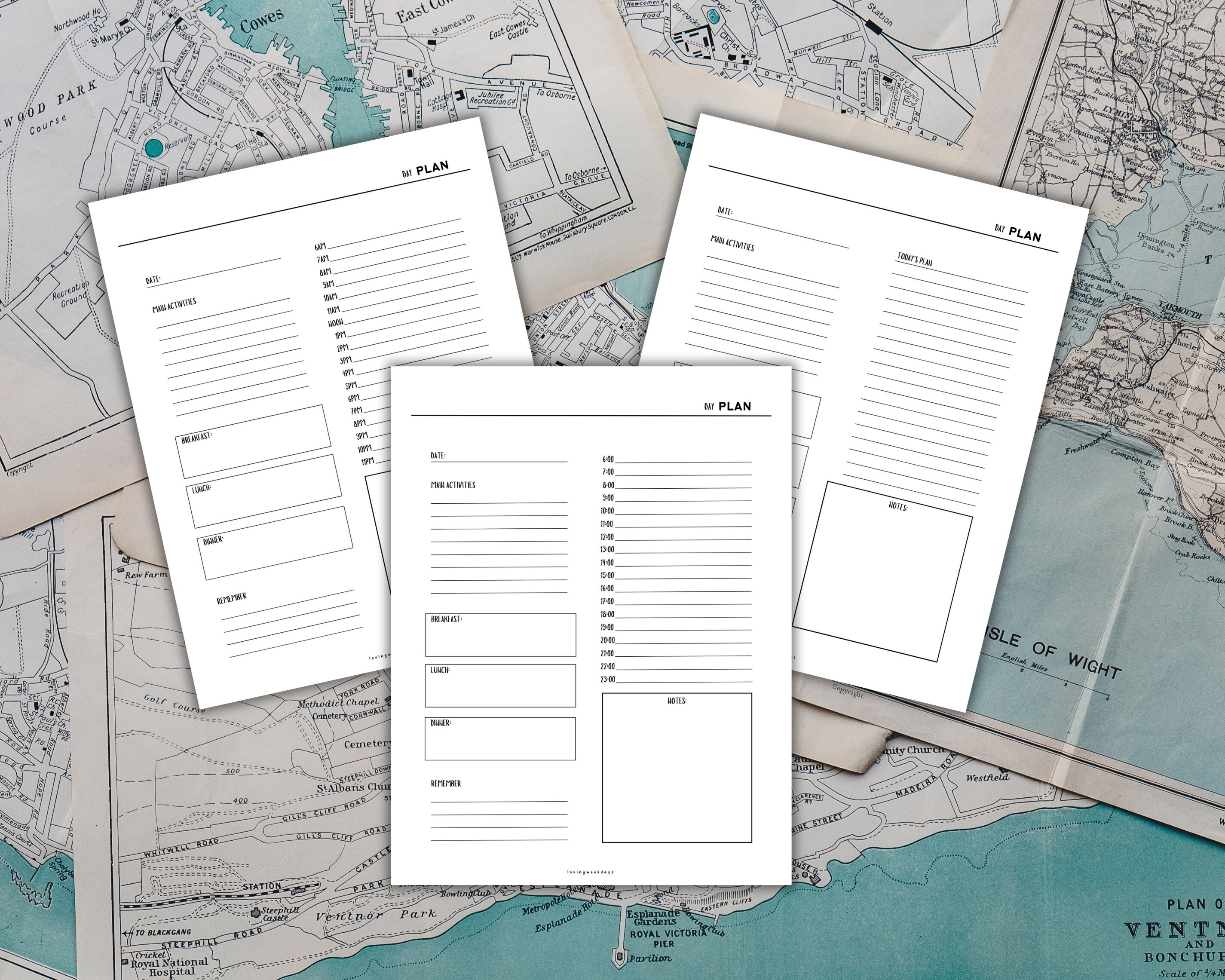 Travel Planner Bundle Printable, Road Trip Planner, Vacation Planner ...