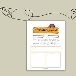Kids Travel Journal Printable, Holiday Travel Journal, Kids Travel ...