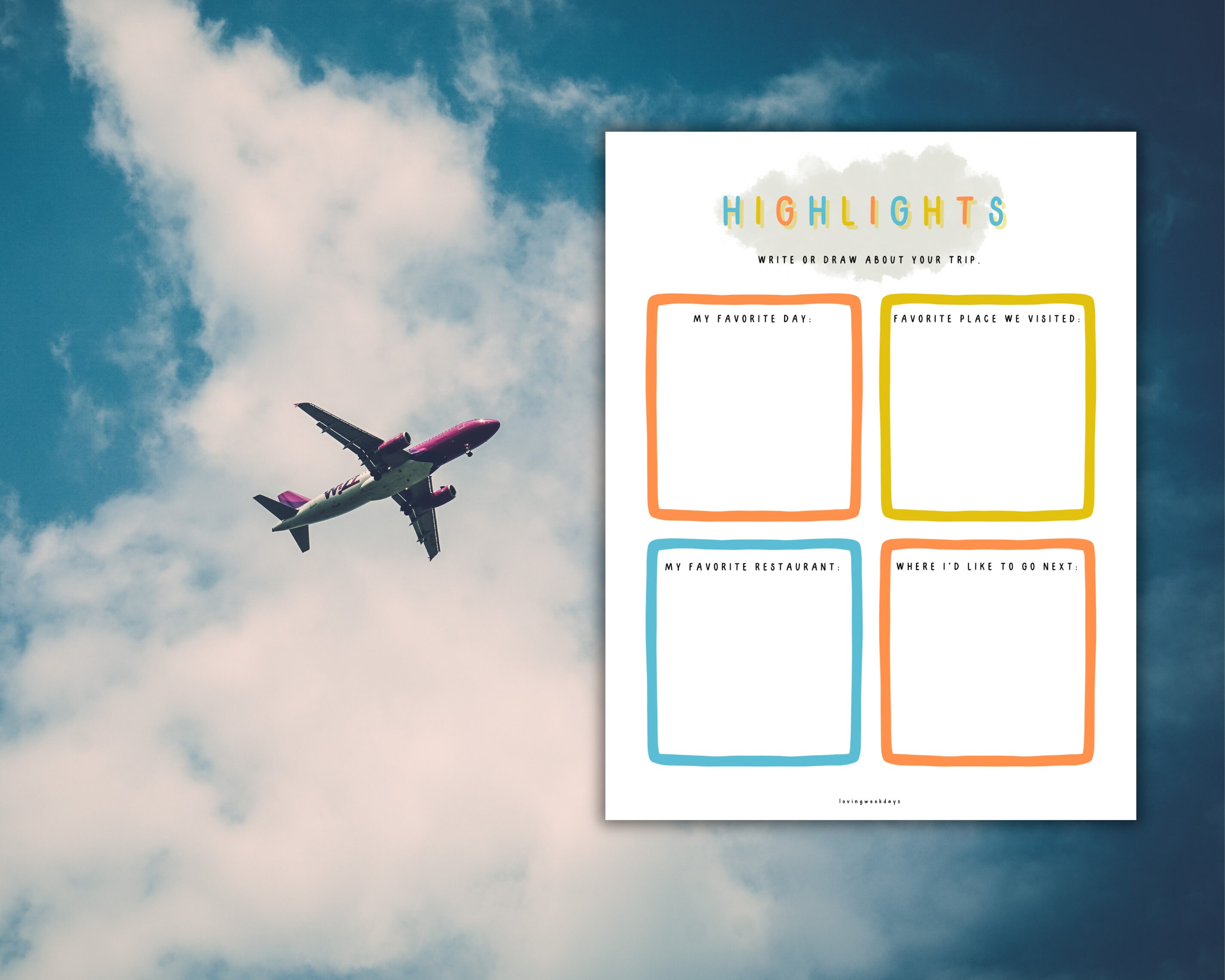 Kids Travel Journal Printable, Kids Packing Lists, Kids Travel ...