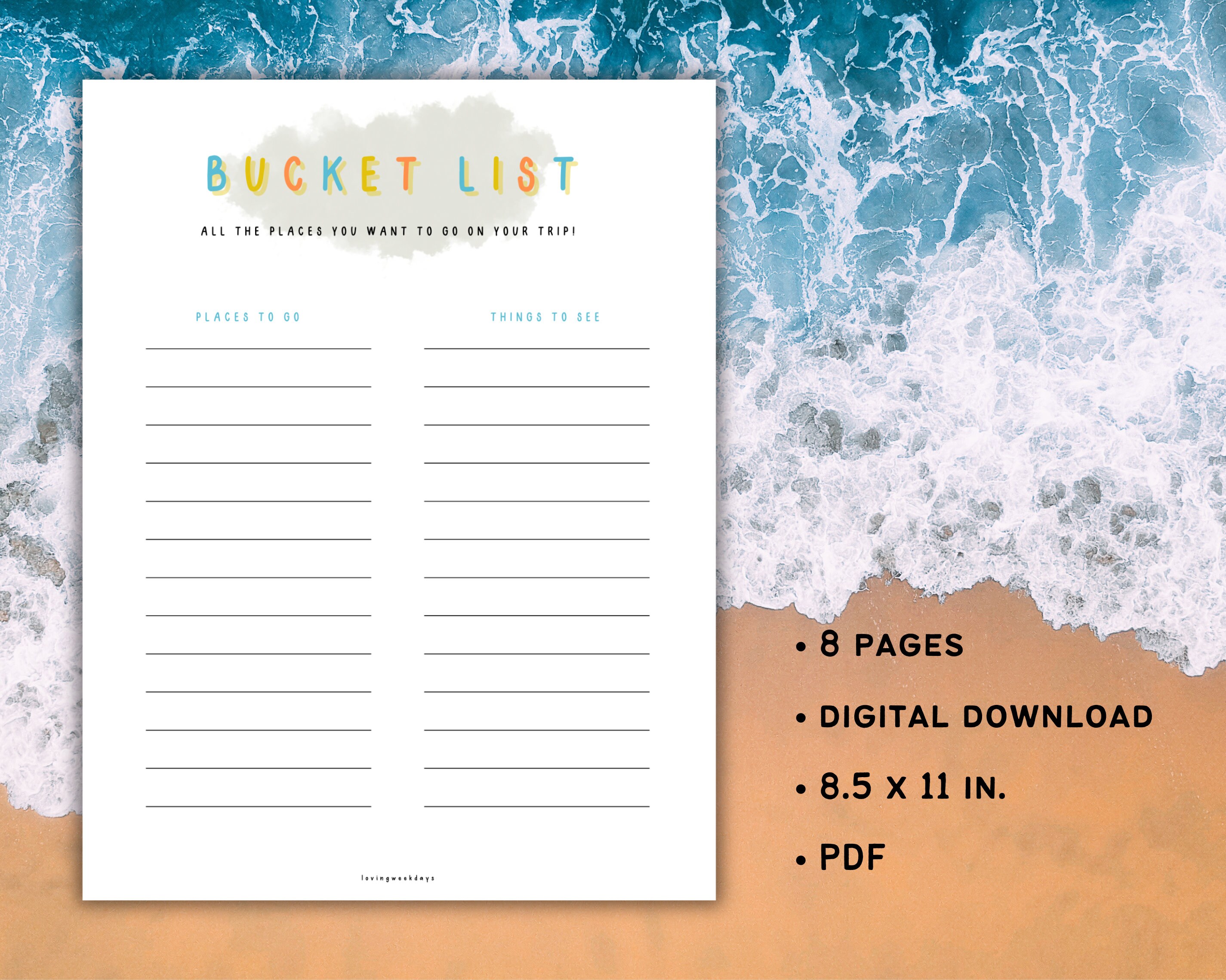 Kids Travel Journal Printable, Kids Packing Lists, Kids Travel ...