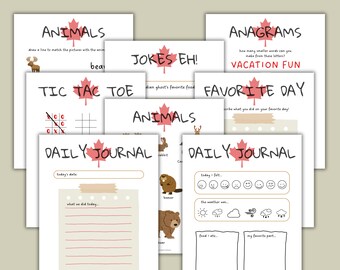 Kids Travel Journal Printable, Holiday Travel Journal, Kids Travel ...