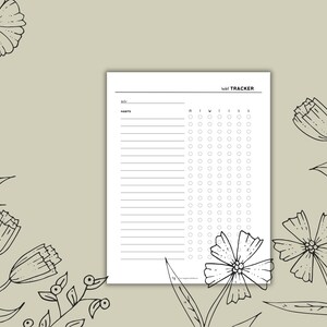 Weekly Habit Tracker Printable, Minimalist Habit Challenge, Routine ...