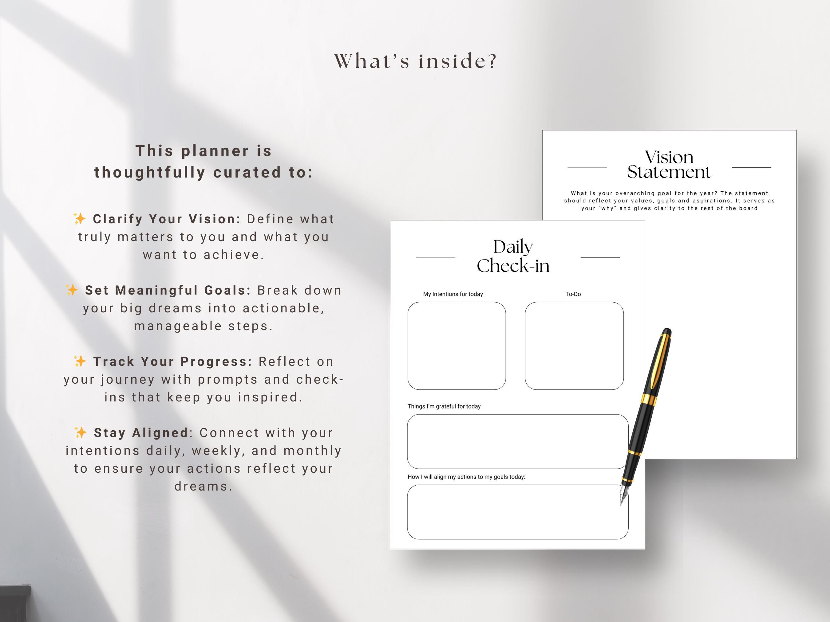 Alignment Planner Printable Spiritual Wellness Journal Manifestation ...