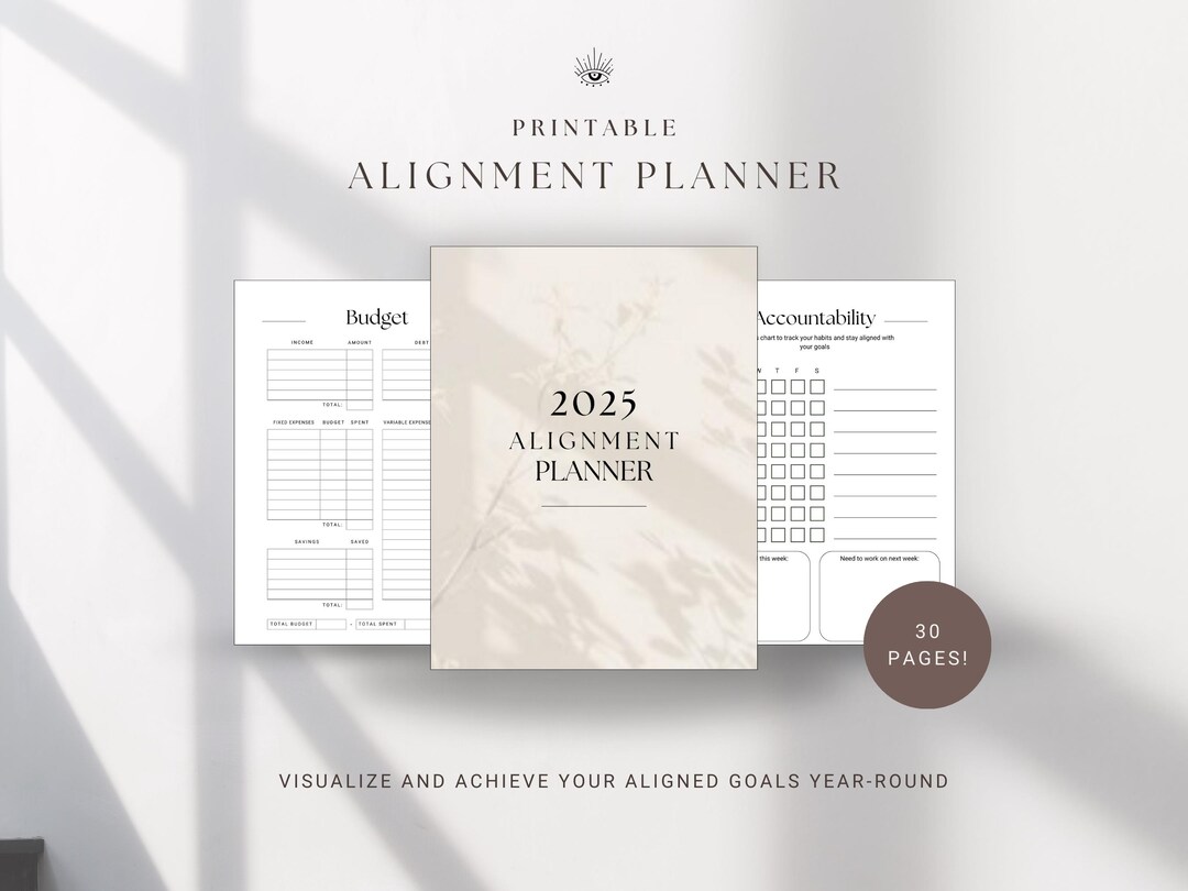 Alignment Planner Printable Spiritual Wellness Journal Manifestation ...