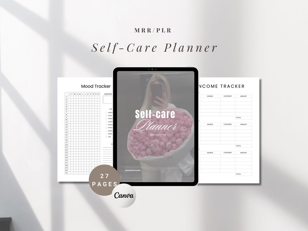 Self-care Digital Planner | Printable Wellness Tracker for Mental ...