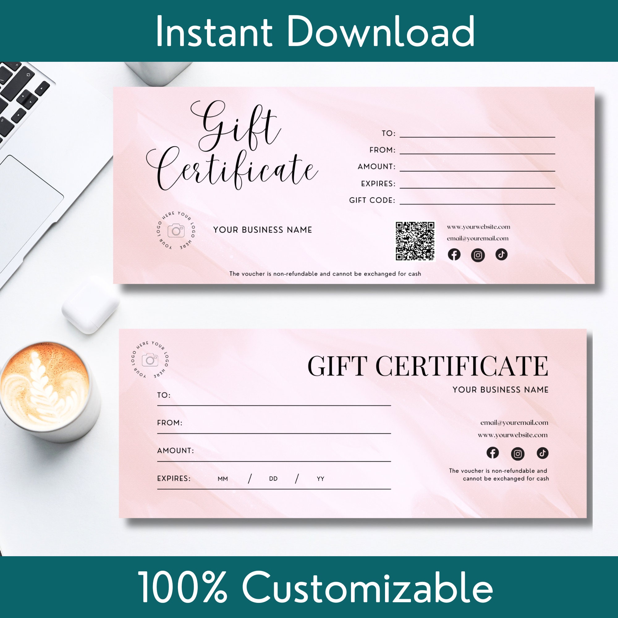Editable Gift Certificates Template, Father's Day Gift Certificate ...