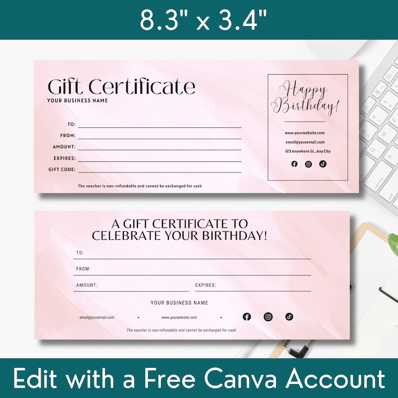 Editable Gift Certificates Template, Father's Day Gift Certificate ...