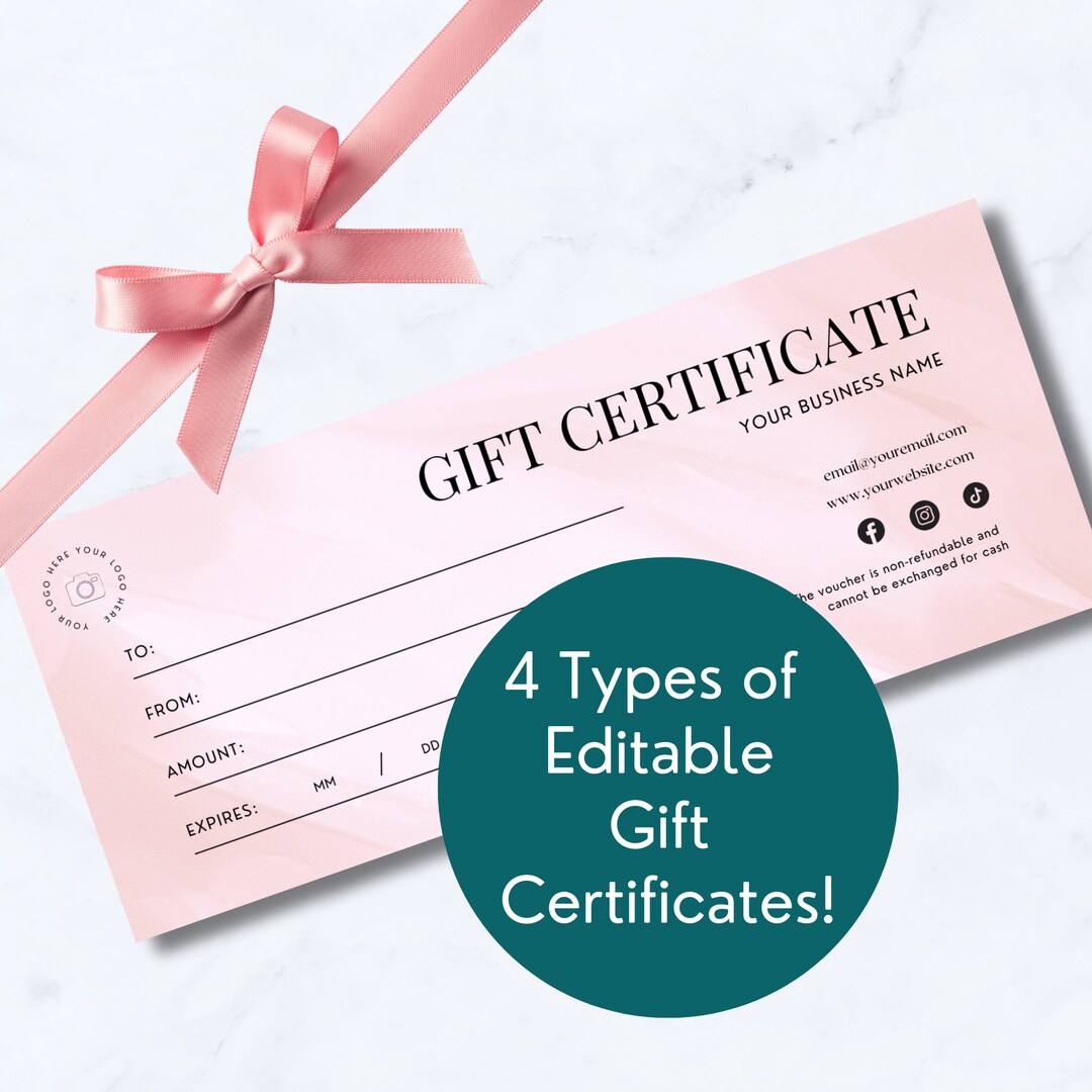 Editable Gift Certificates Template, Father's Day Gift Certificate ...