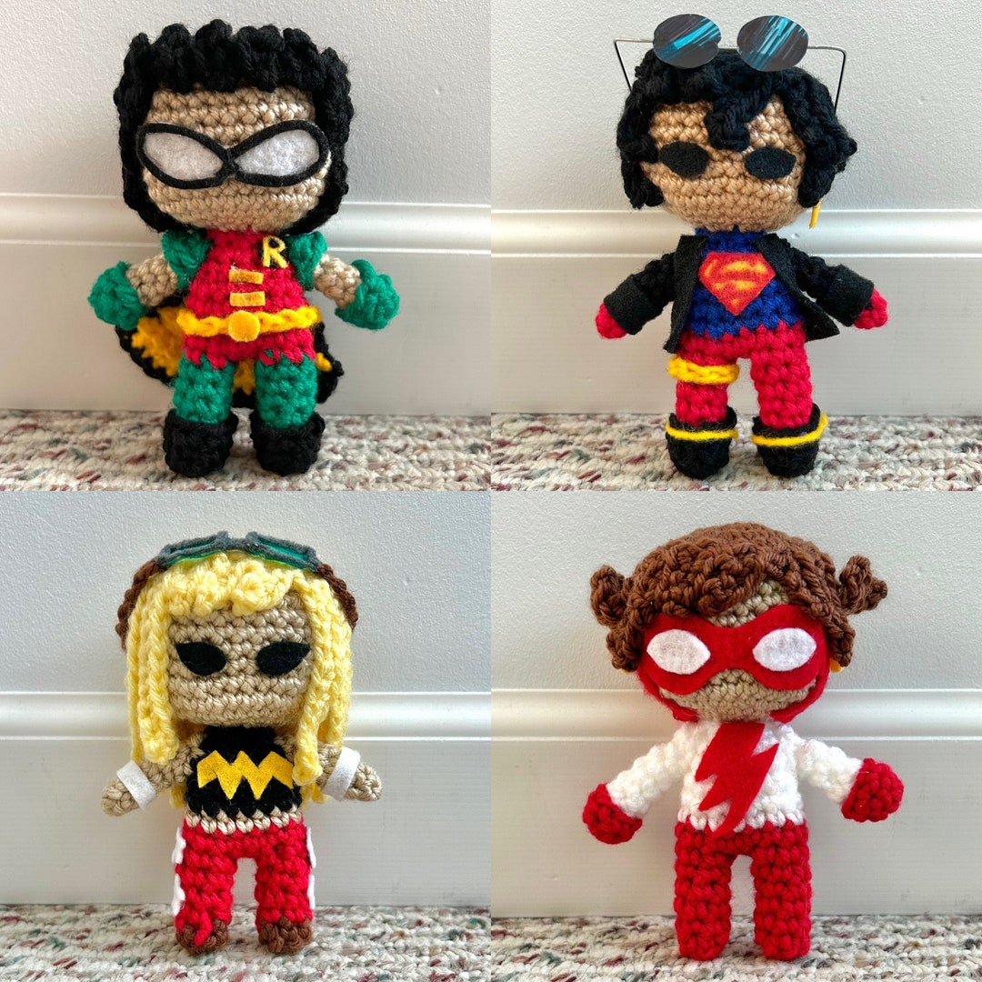 Young Justice Core Four Amigurumi - Etsy