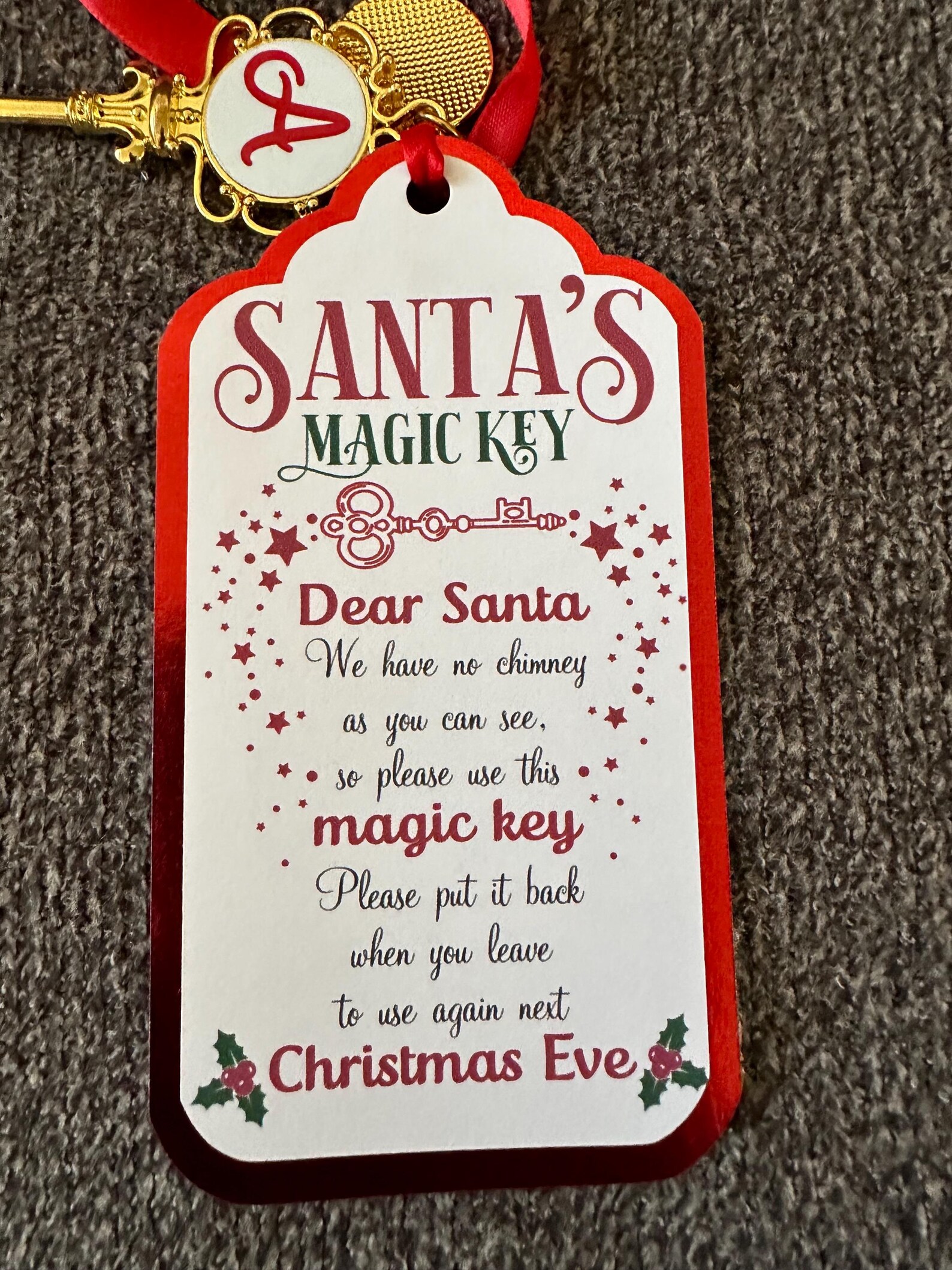 Santa's Magic Key, Personalized Santa Key, House With No Chimney, Santa ...