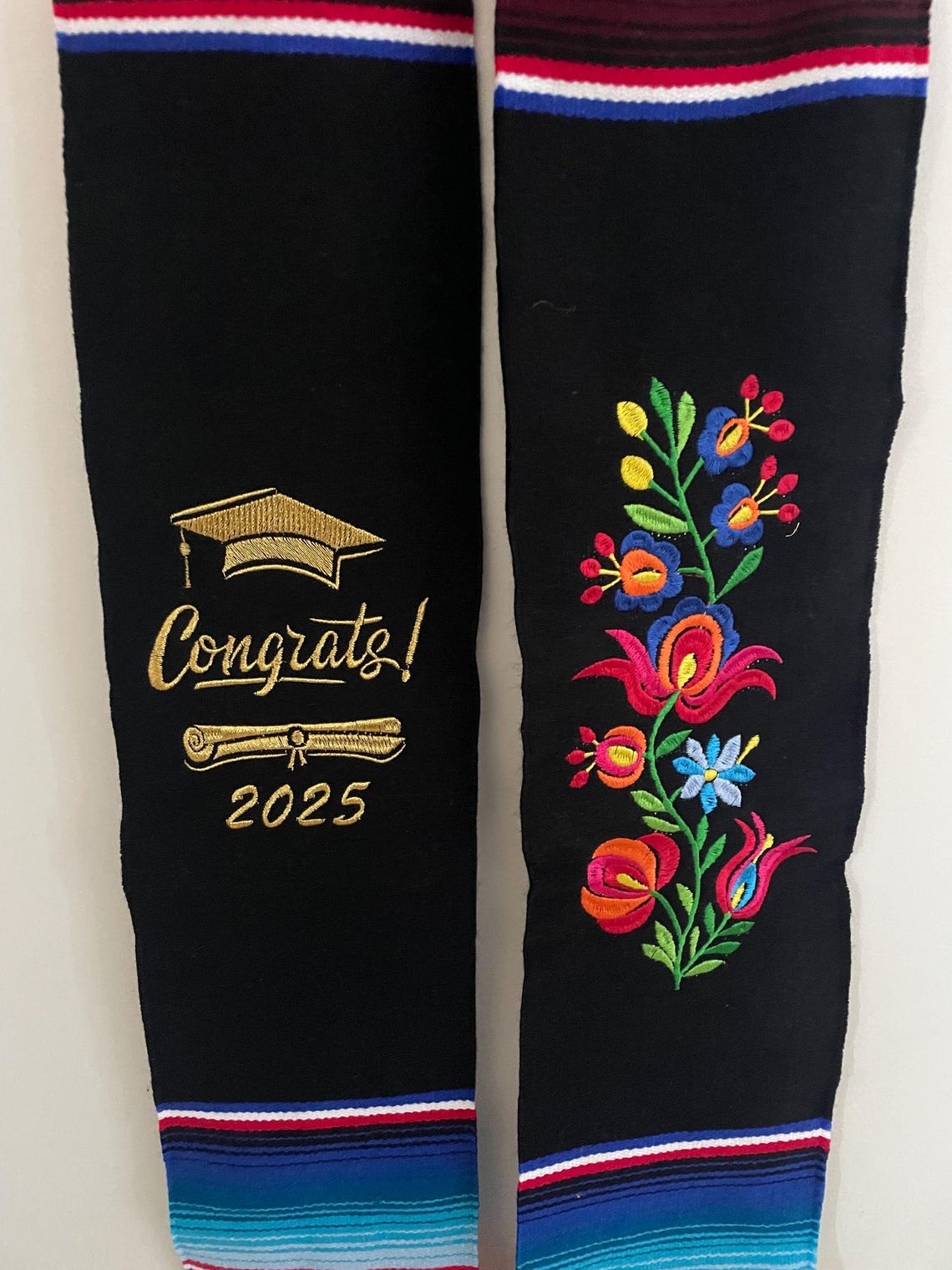 Personalized Mexican Sarape Graduation Stole, Class of 2025 Graduation ...