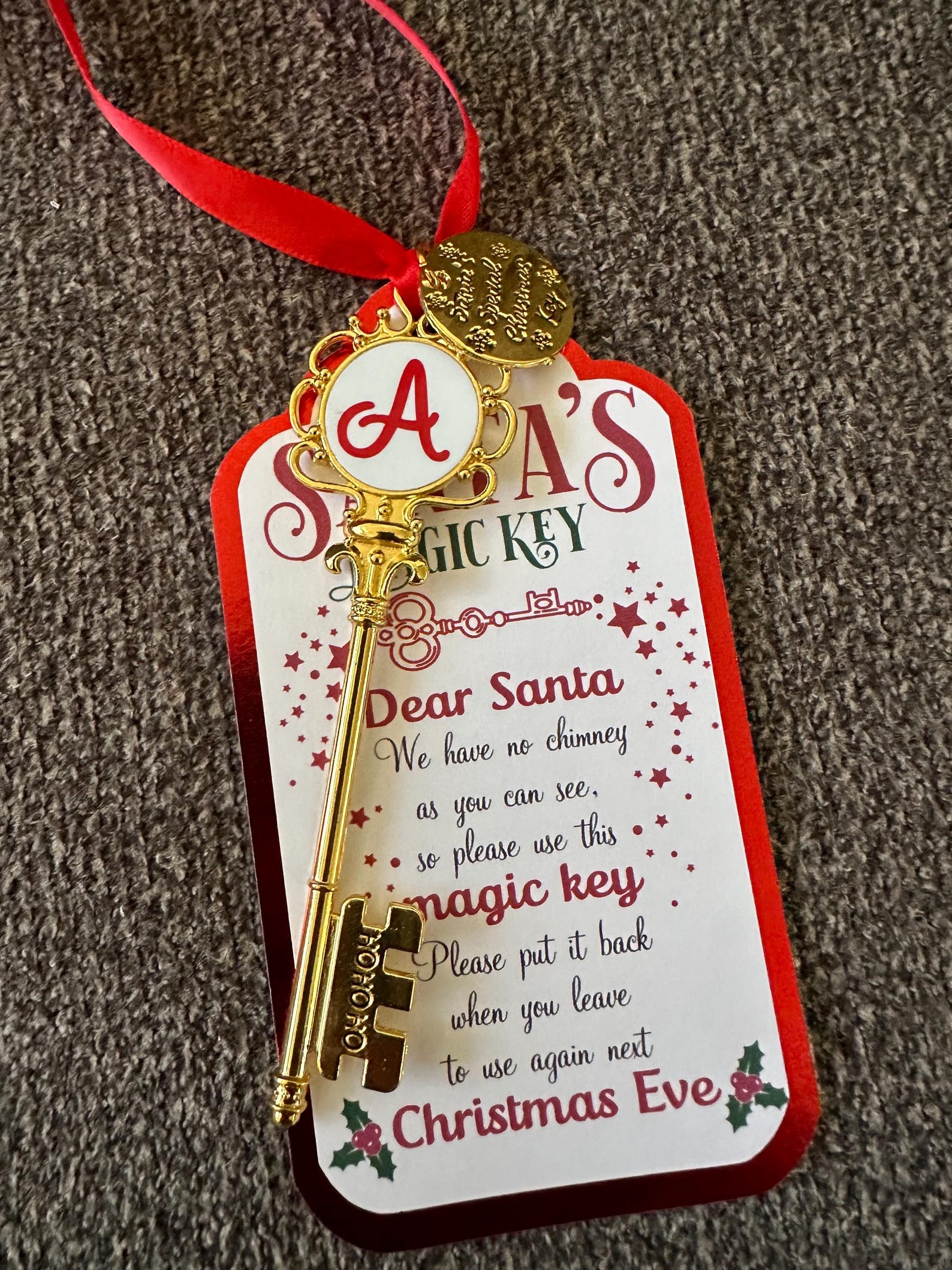 Santa's Magic Key, Personalized Santa Key, House With No Chimney, Santa ...