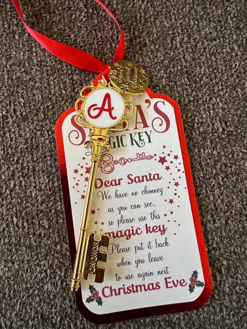Santa's Magic Key, Personalized Santa Key, House With No Chimney, Santa ...