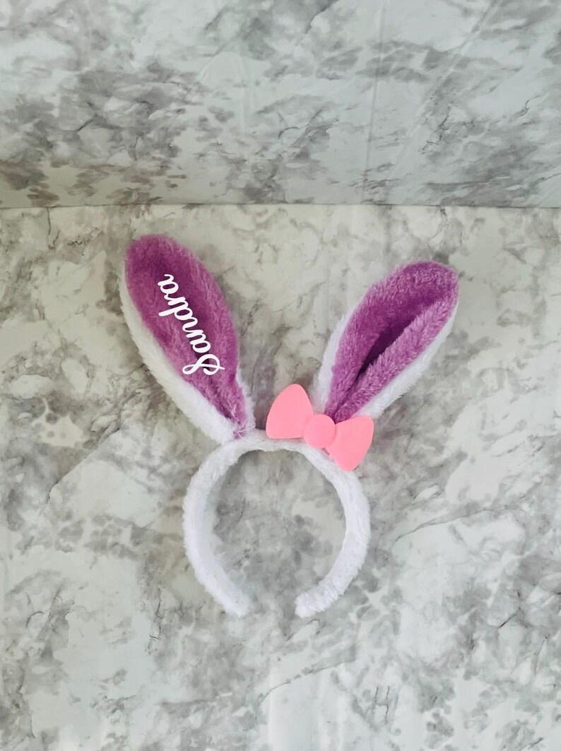 Personalized Easter Bunny Ears Headband, Personalized Easter Bunny Ears ...