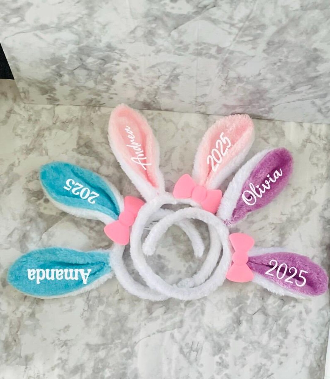 Personalized Easter Bunny Ears Headband, Personalized Easter Bunny Ears ...