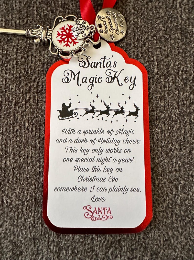 Santa's Magic Key, Personalized Santa Key, House With No Chimney, Santa ...