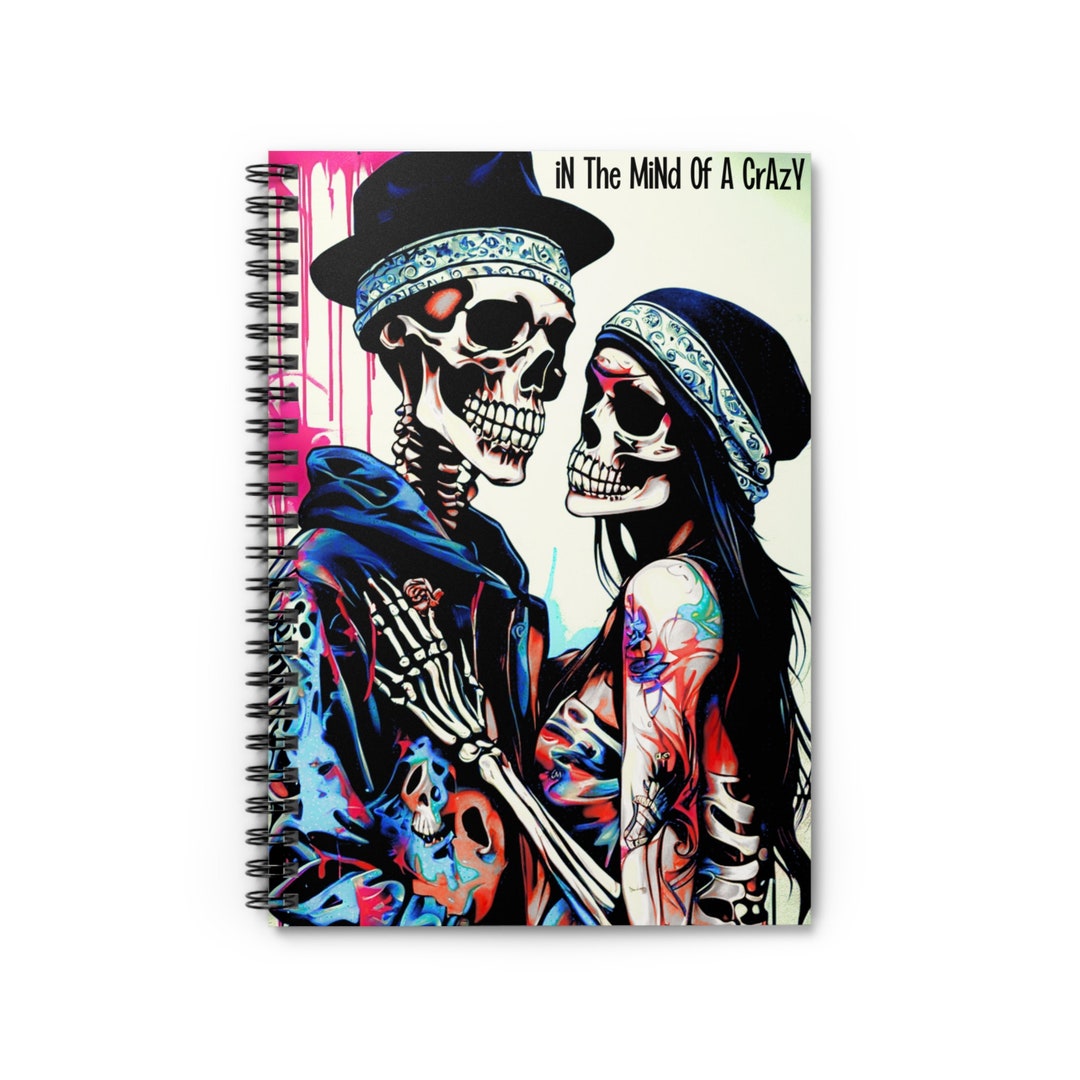 Spiral Notebook - Ruled Line (skeleton Couple) - Etsy