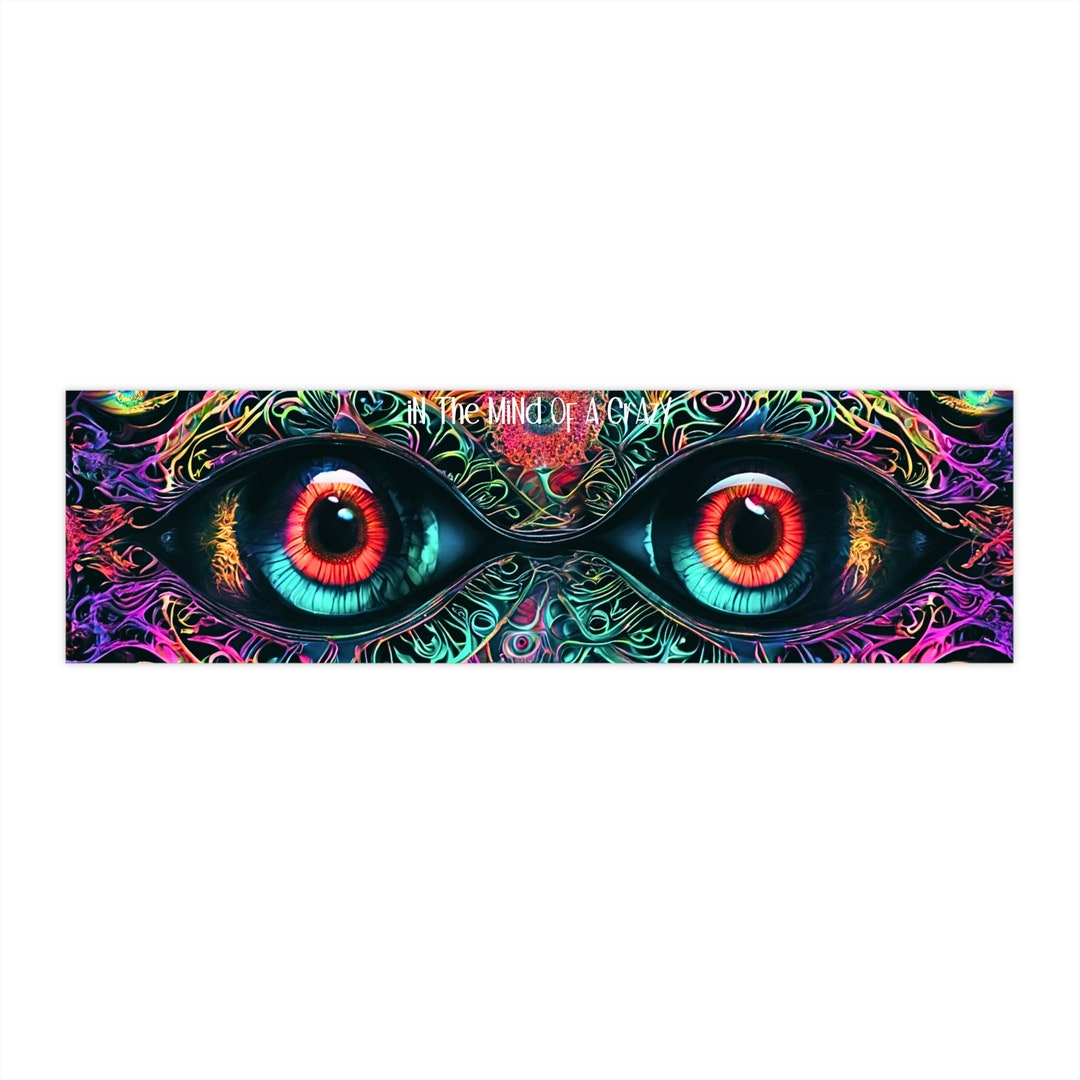 Crazy Eyeballs Bumper/rectangle Sticker - Etsy