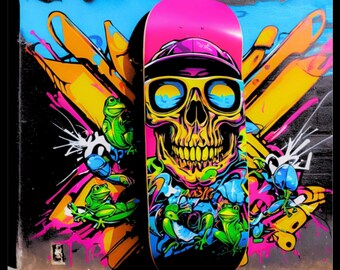 Skull Graffiti Snowboard - Etsy