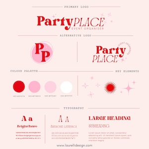 Partyplace Logo Template | Fun Event Planner Logo | Canva Editable Logo ...