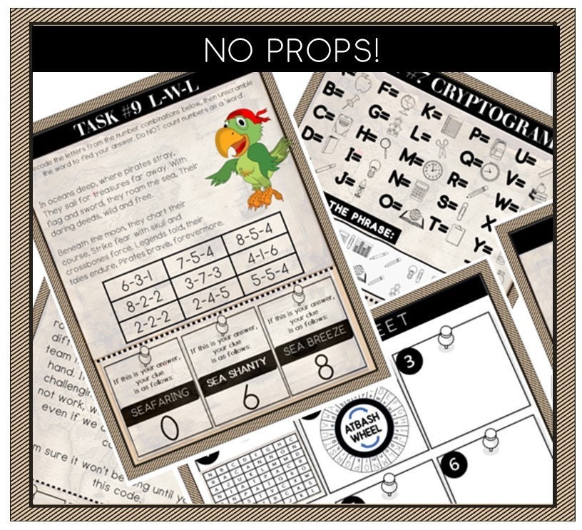 Pirate Plunder Printable Escape Room Party Game - Etsy