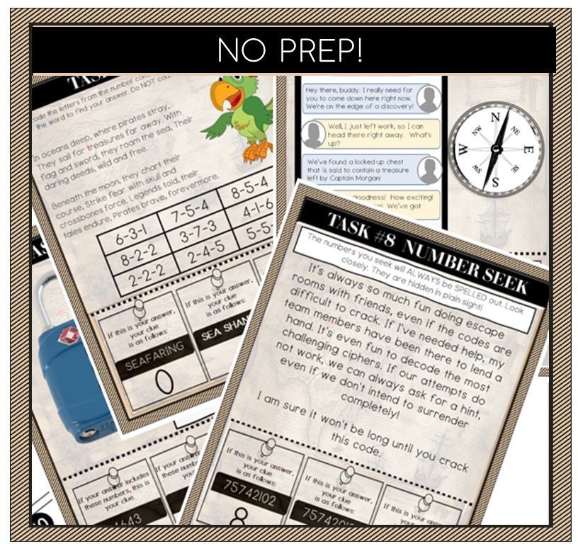 Pirate Plunder Printable Escape Room Party Game - Etsy