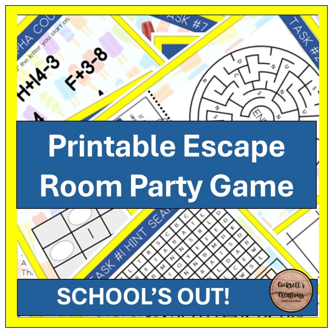 School's Out Summertime Printable Escape Room Party Game for Kids - Etsy