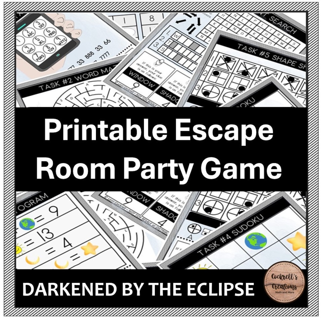 Darkened by the Eclipse Printable Escape Room - Etsy