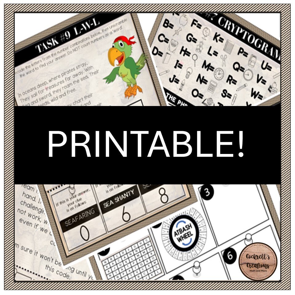 Pirate Plunder Printable Escape Room Party Game - Etsy