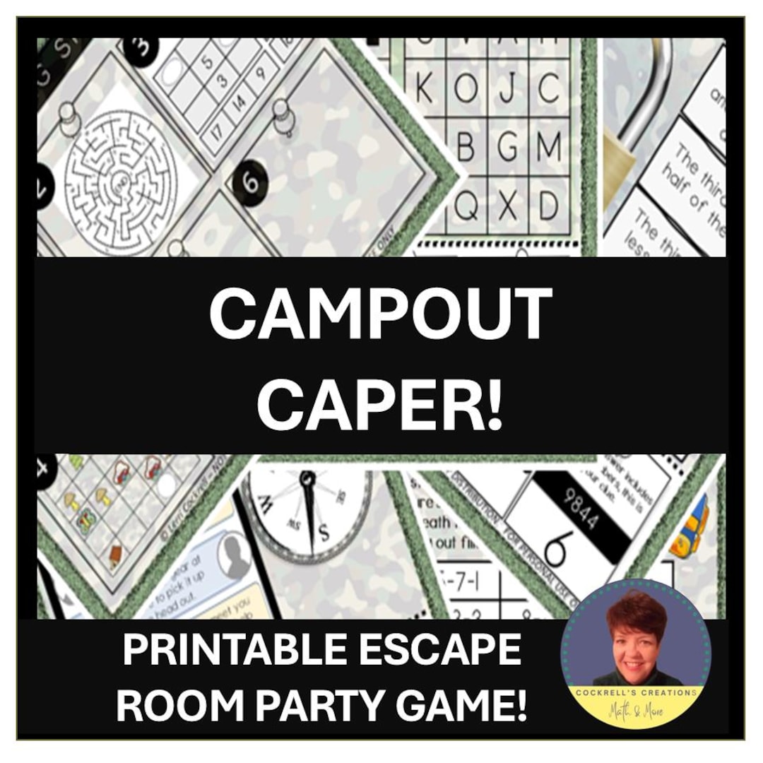 Campout Caper Printable Escape Room - Etsy